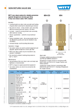 气体单向止回阀 654-ES